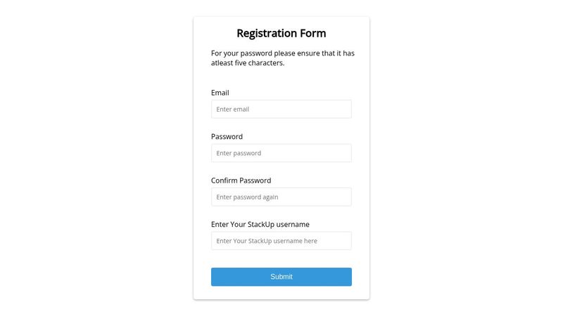 Form Validation - StackUp