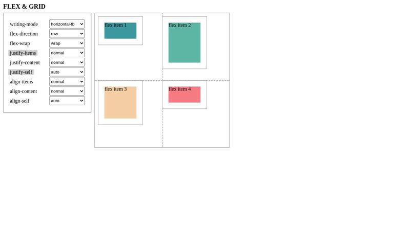 CodePen - flex & grid