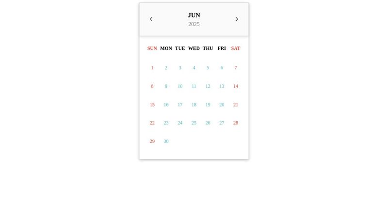 pg-calendar basic demo