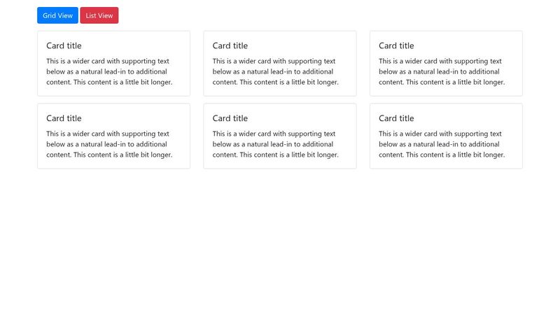 Bootstrap List Grid View