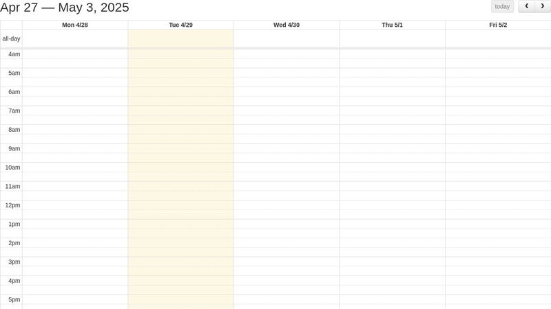 Full Calendar Example
