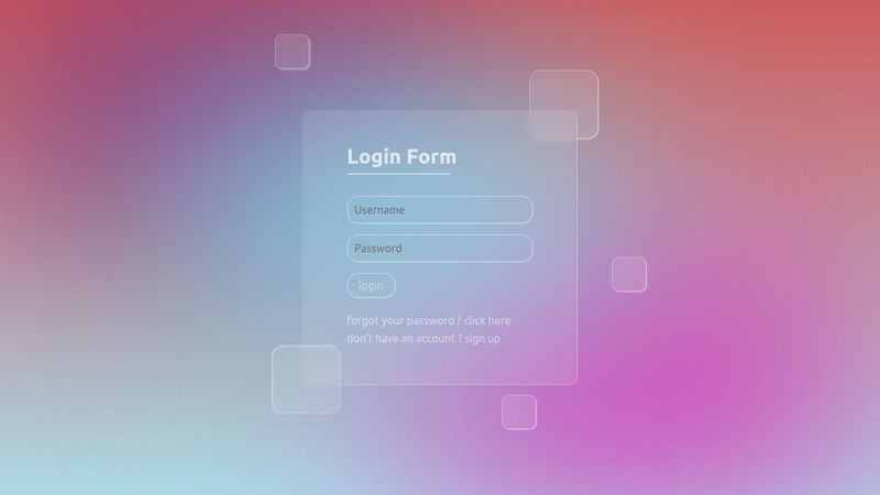 Glassmorphism Login Form