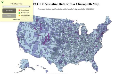 D3 Choropleth Map Not Displaying Javascript The Freecodecamp Forum