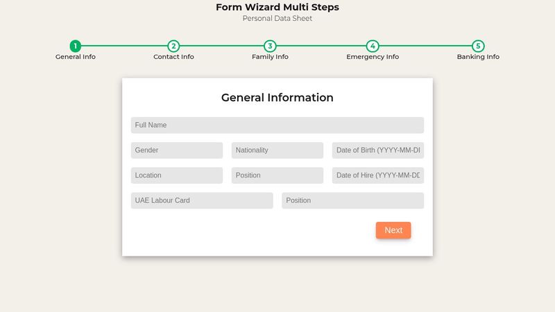 Multi Steps Form Wizard (test)