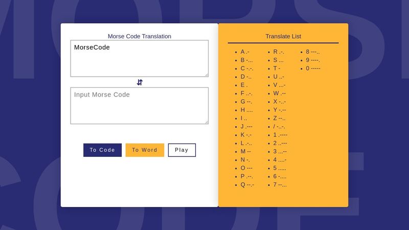 Morse Code Translation