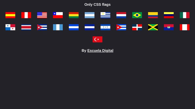 Only CSS Flags
