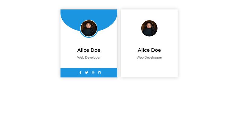 Profile Card with html5 and css3