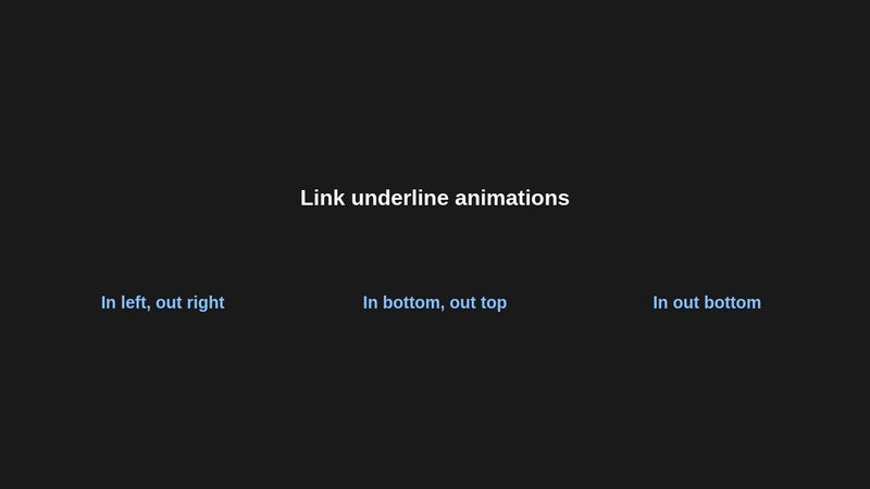 More CSS link underline effects
