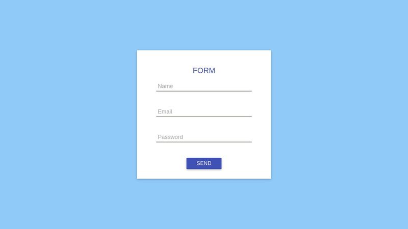 Material design form