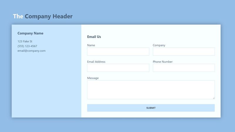Animated Contact Form