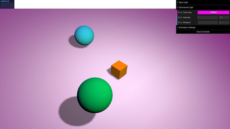 THREE.JS + GSAP Lighting & Animation Demo