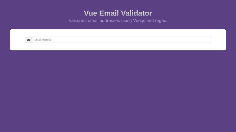 Vue Email Validator