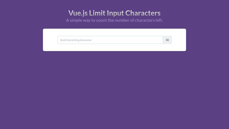 Vue js Limit Input Characters vue-js-limit-input-characters