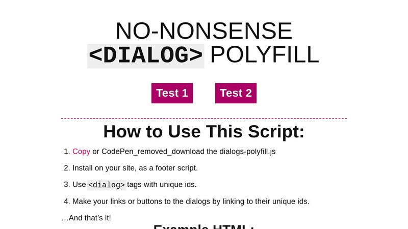 no-nonsense polyfill