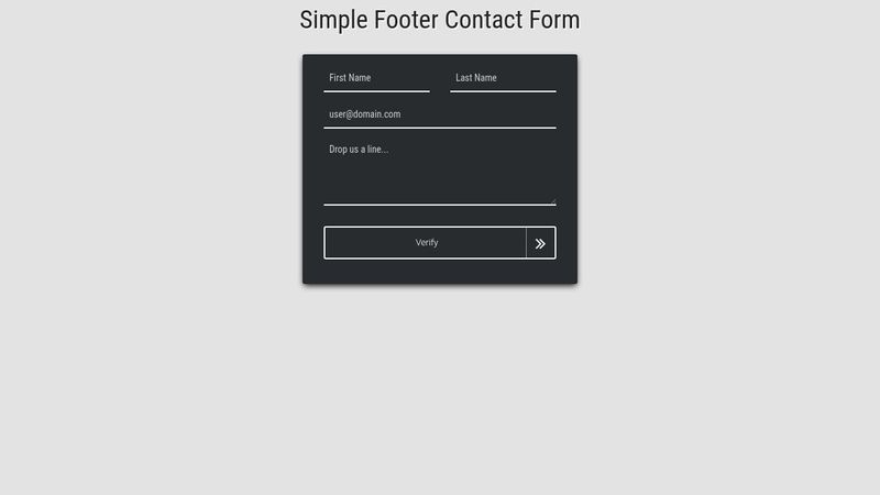 CodePen - Contact Footer Menu \\ Mockup