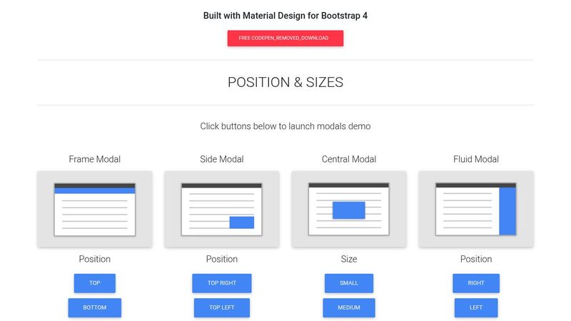 Bootstrap Modals - Material Design & Bootstrap 4