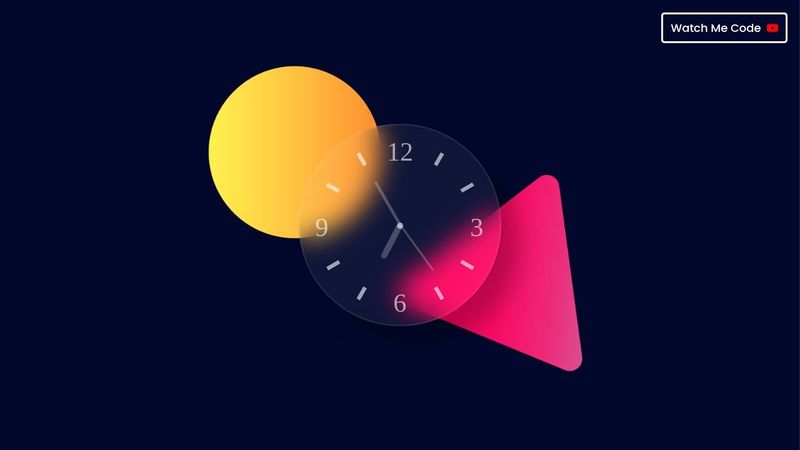 Glassmorphism Clock