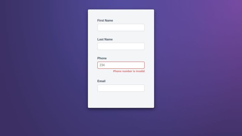 React Form Validation