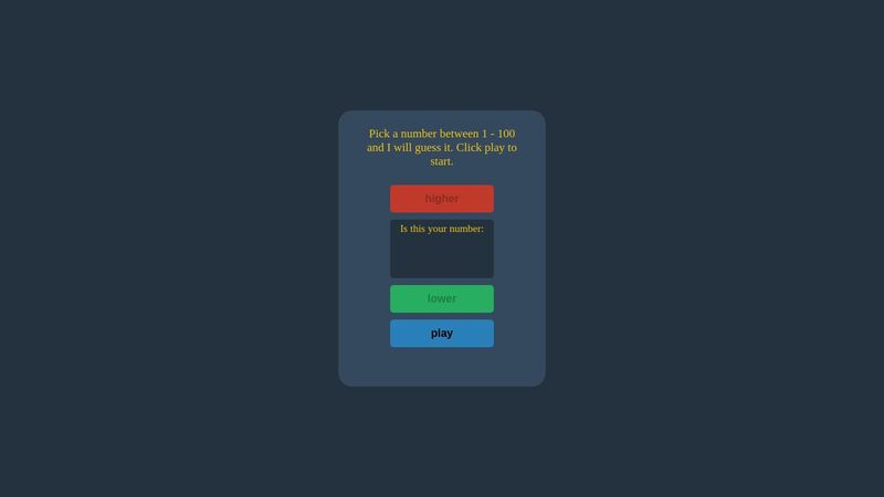 CodePen - Pick an number between 1-100