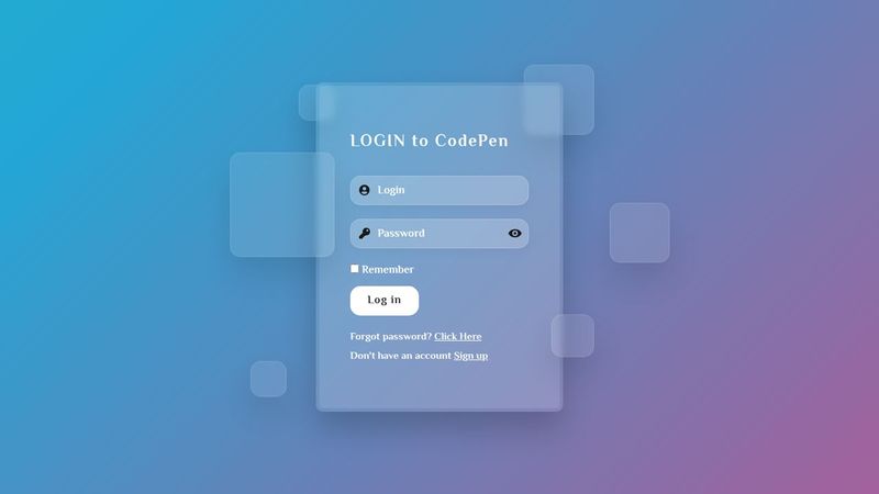 Glassmorphism | Login Form -> HTML & CSS