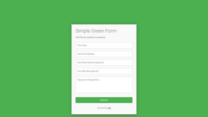 Simple Green Form