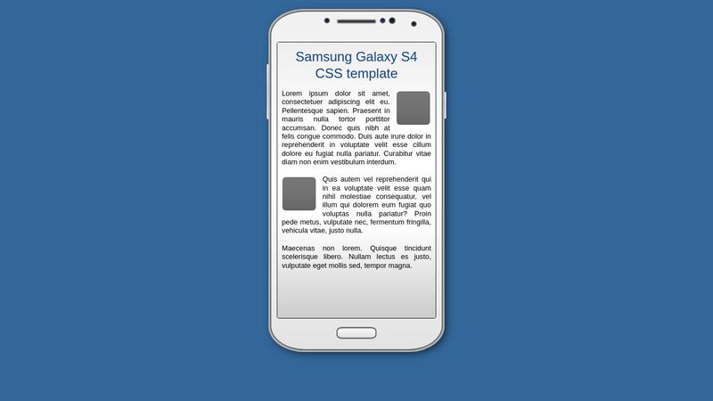 Samsung Galaxy S4 CSS template