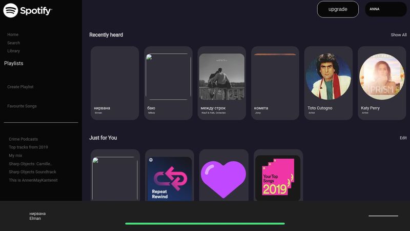 spotify desktop clone