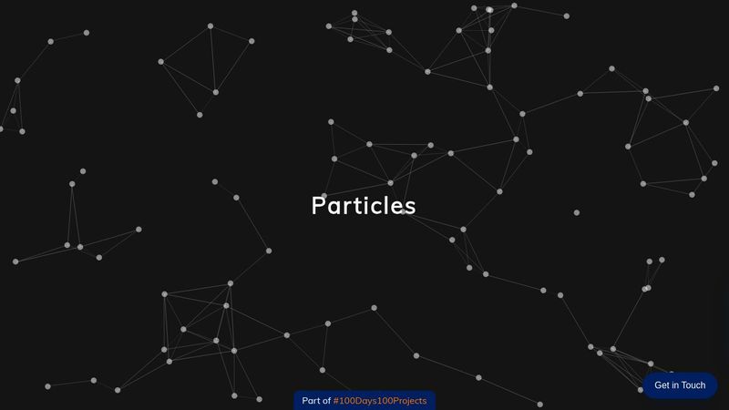 CodePen - Particles - #044 of #100Days100Projects