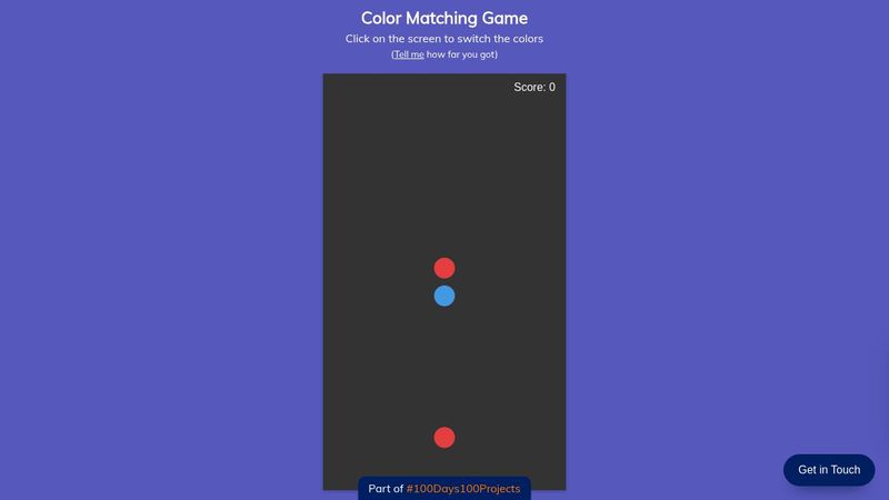 CodePen - Color Matching Game - #078 of #100Days100Projects