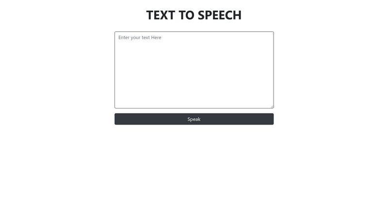 Text To Speech HTML CSS And JS Text To Speech HTML CSS And JS