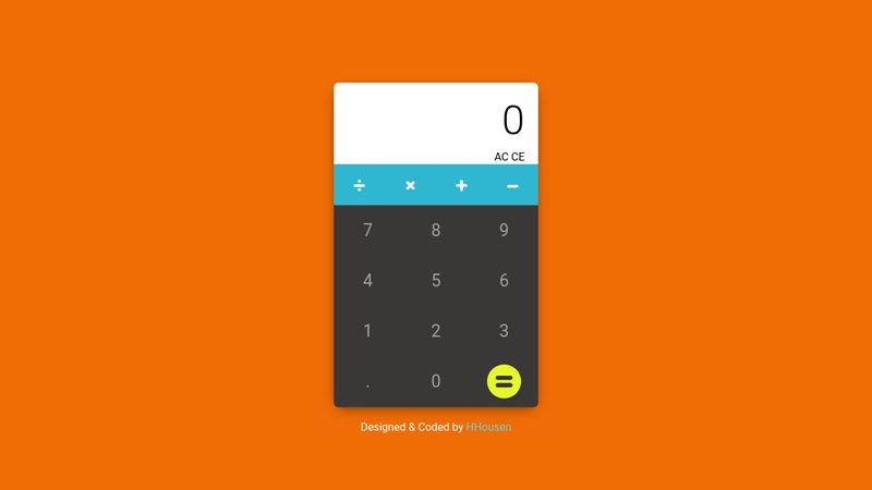 Codepen Fcc Build A Javascript Calculator Material Design Calculator
