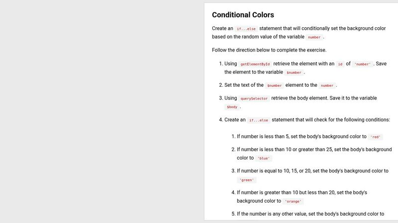 Conditional Colors