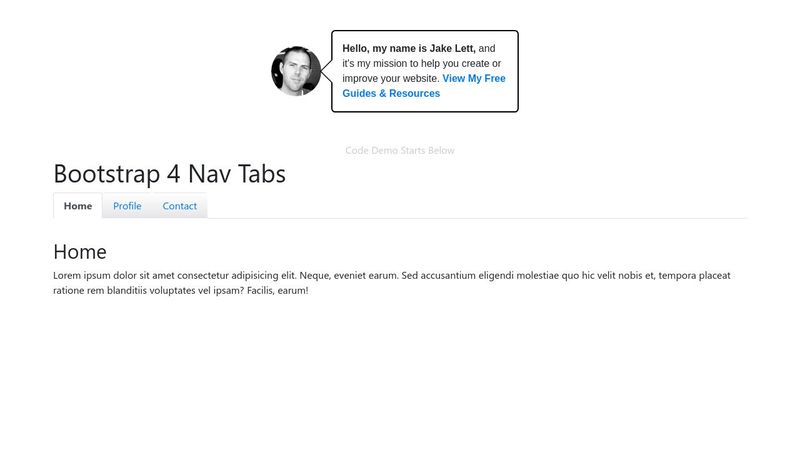Bootstrap 4 Nav Tabs Responsive