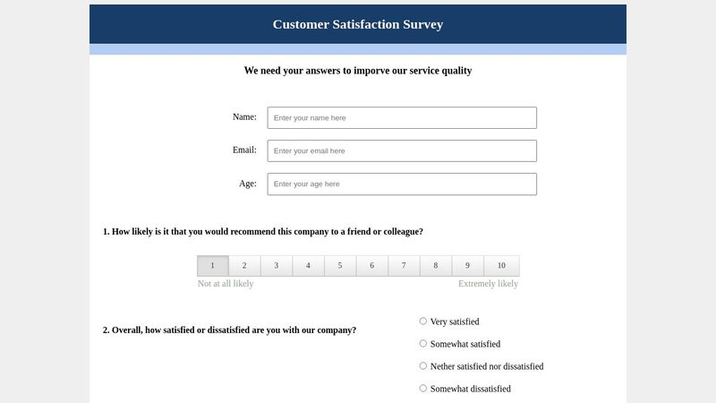 Survey Form
