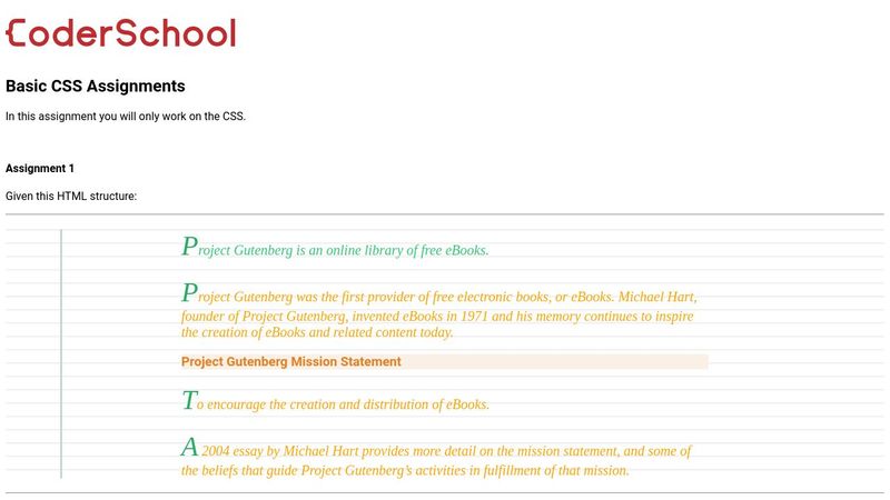Basic CSS Assignments