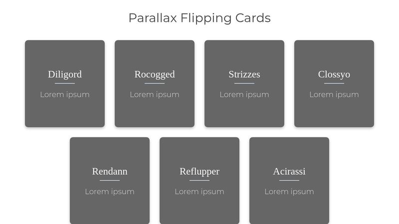 Parallax Flipping Cards