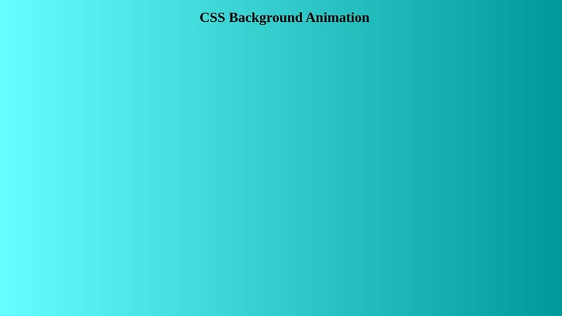 CSS Background Animation