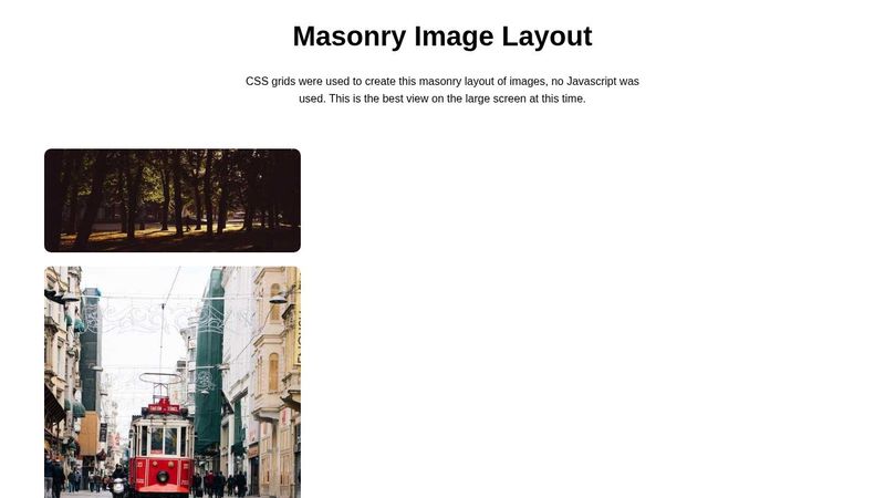 Masonry Layout with CSS Grids
