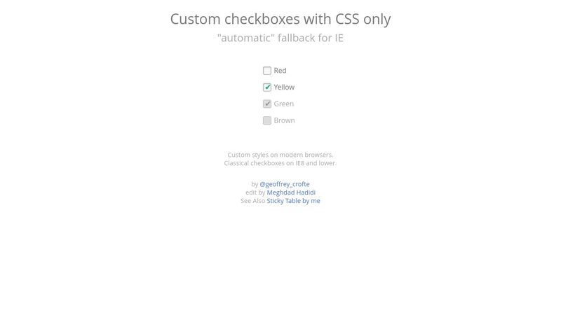 Custom checkboxes with CSS only