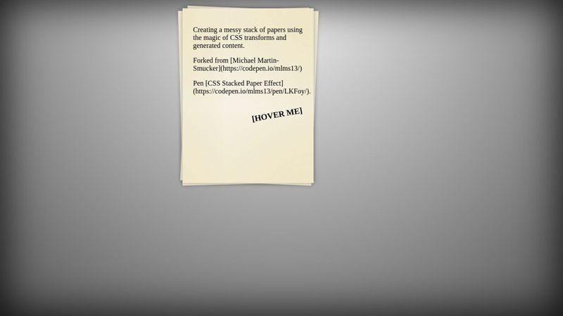 CSS Stacked Paper Effect [Edit.]