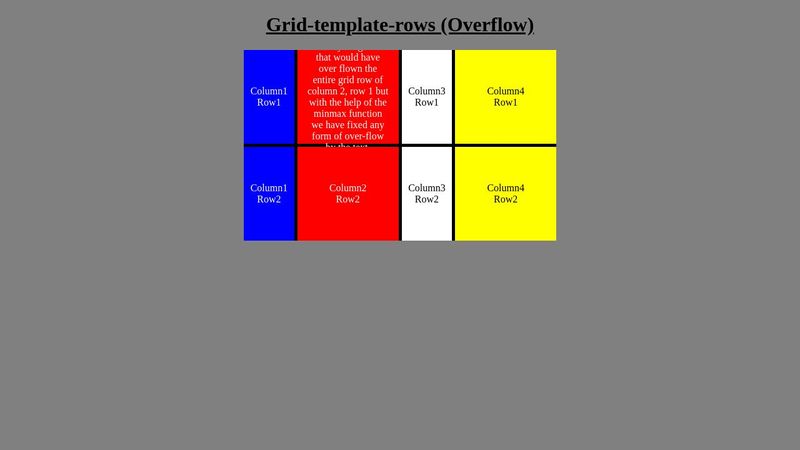 grid row(overflow)
