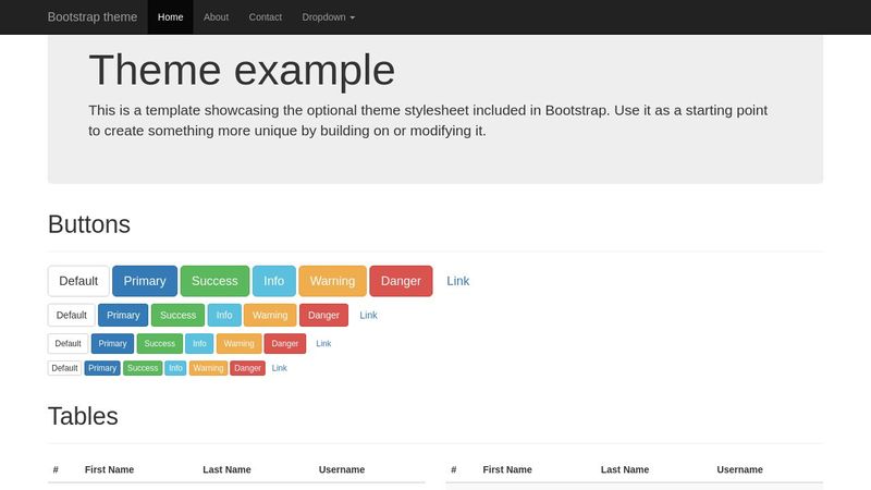 Bootstrap Theme Example