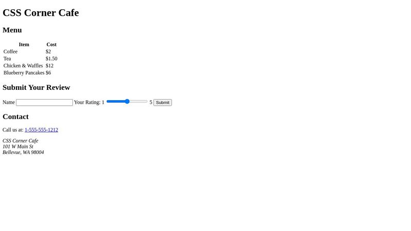 Exercise: HTML Tables