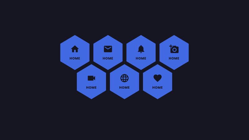Hexagon Menu Css