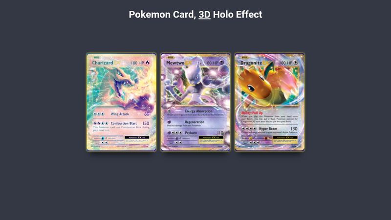 3d Pokemon Card Holo Effect