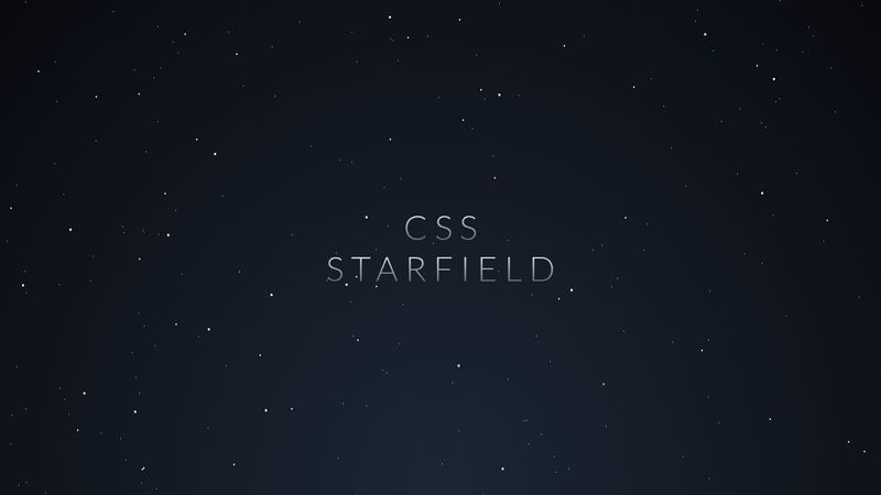 css starfield