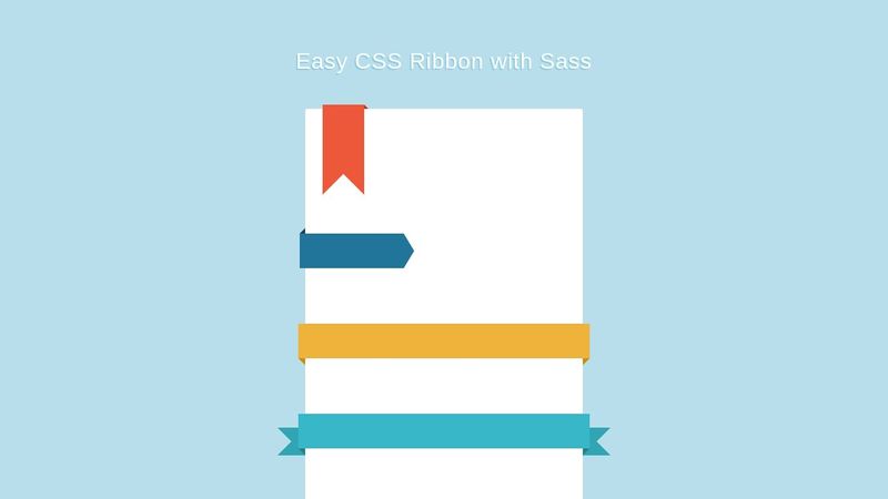 Easy CSS Ribbon with Sass