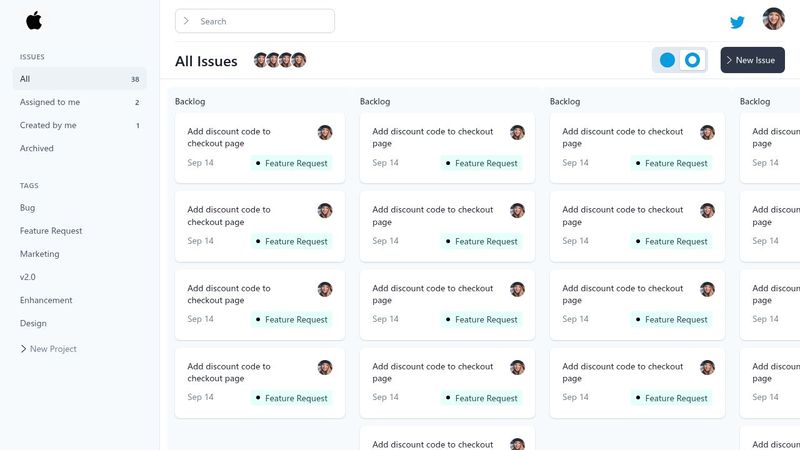Kanban Board using Tailwind
