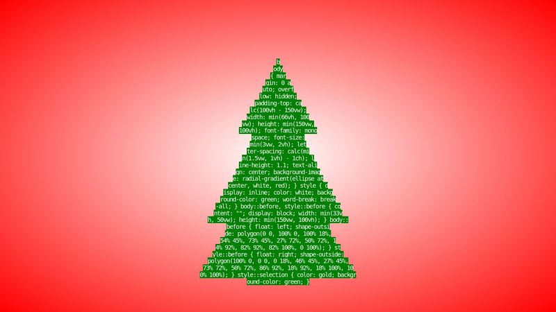 Pure CSS Self Printing Christmas Tree