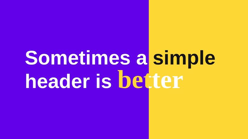 Simple Animated Header